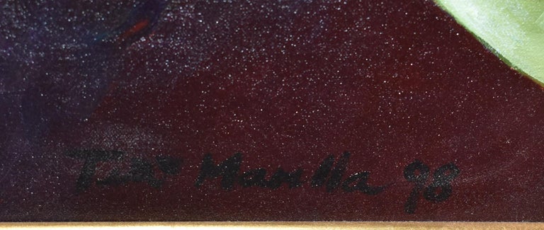 La Casa Del Poeta Abstract Oil on Canvas Tete Marella at 1stDibs