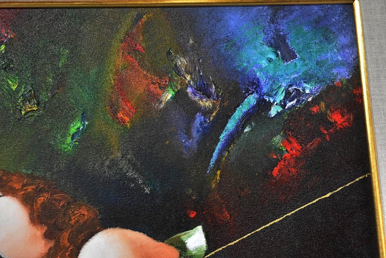 La Casa Del Poeta Abstract Oil on Canvas Tete Marella at 1stDibs