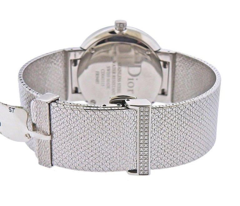 La D de Dior Pink Mother of Pearl Diamond Satine Watch CD043115M002 at ...