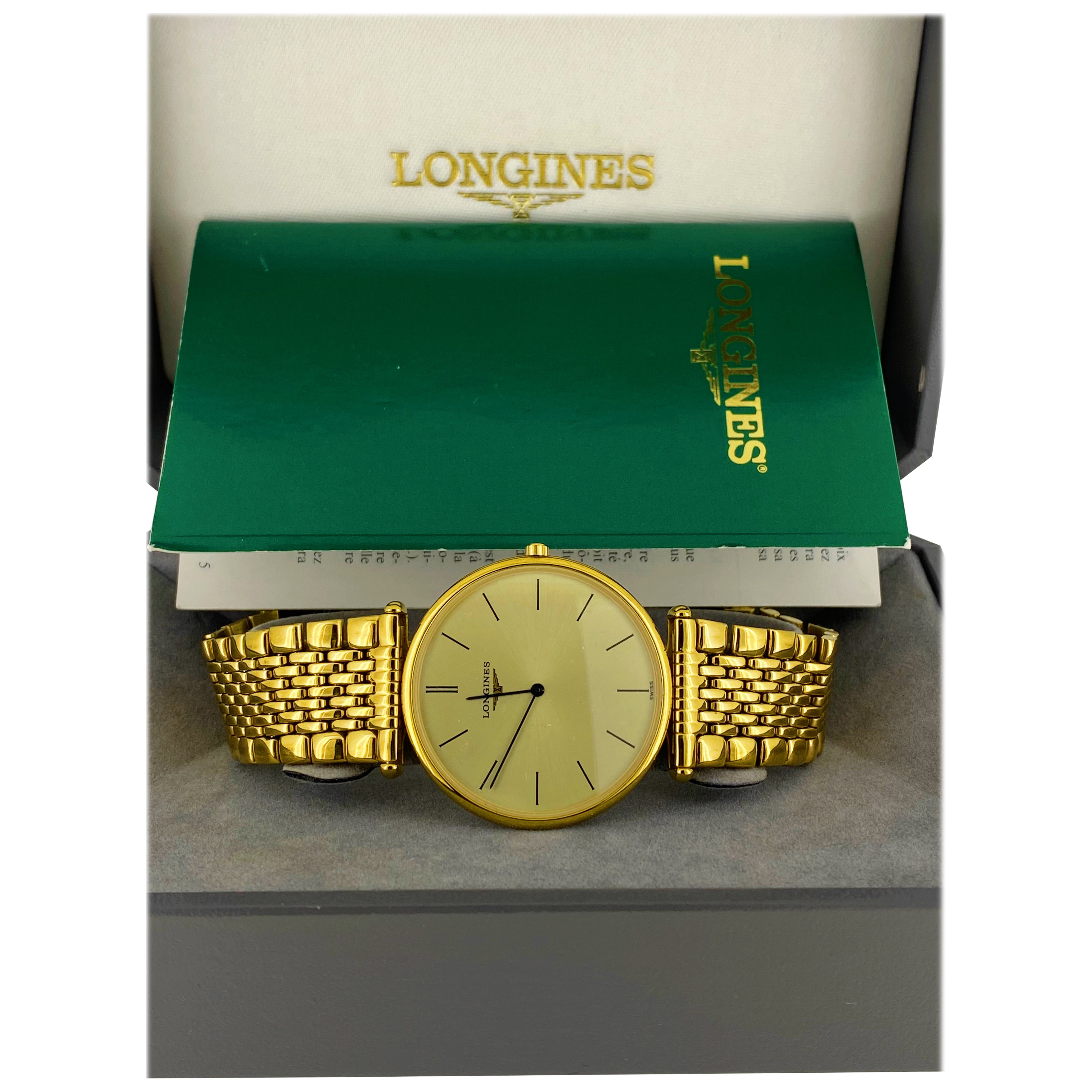 Mens Longines cal 30L 18k Gold Manual Wind Dress Watch 1950s Swiss ...