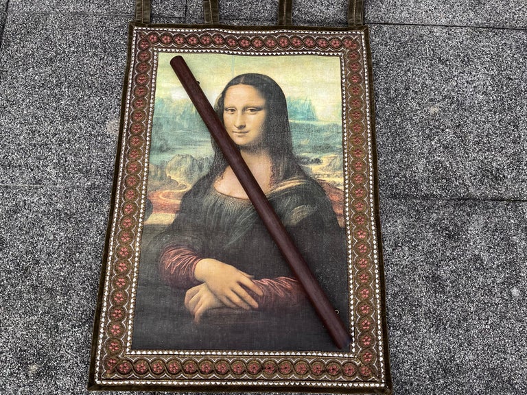 La Joconde Portrait of Mona Lisa / Tapisserie/Tissu For Sale at 1stDibs