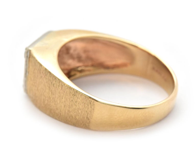 La Kaiser 14 Karat Yellow Gold and Round Brilliant Diamond Ring at ...