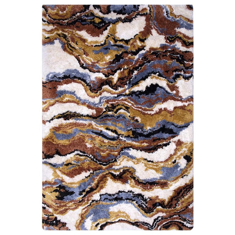 La Land Rug in Hand-Tufted Wool and Bamboo Silk For Sale at 1stDibs