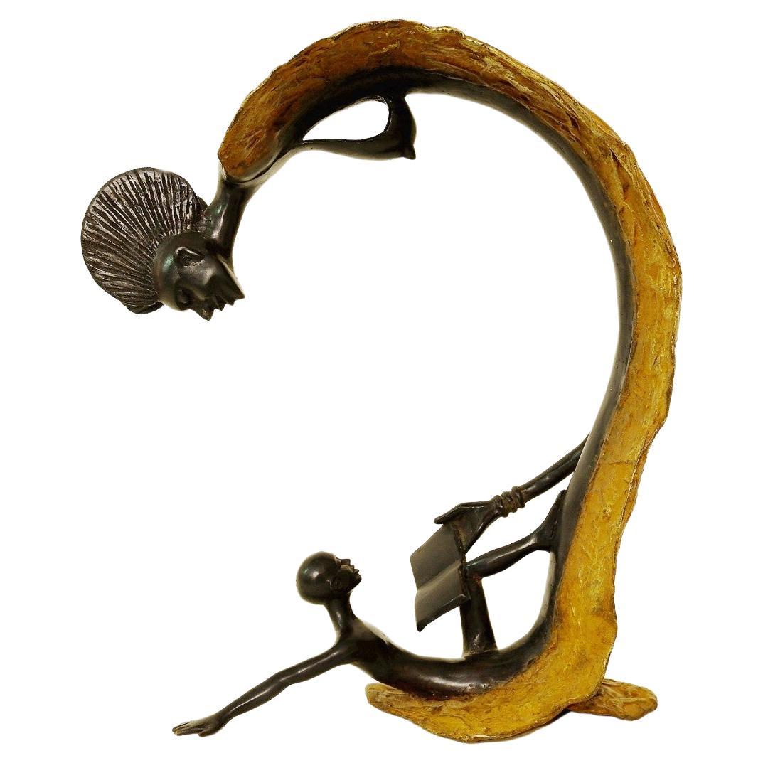 Unique Cire Perdue Gilt Bronze Sculpture of Roses by Louis Ernest ...