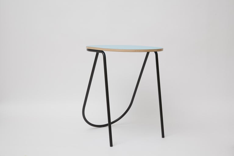 La Misciù Side Table, Black, Light Blue and Light Wood For Sale at 1stDibs