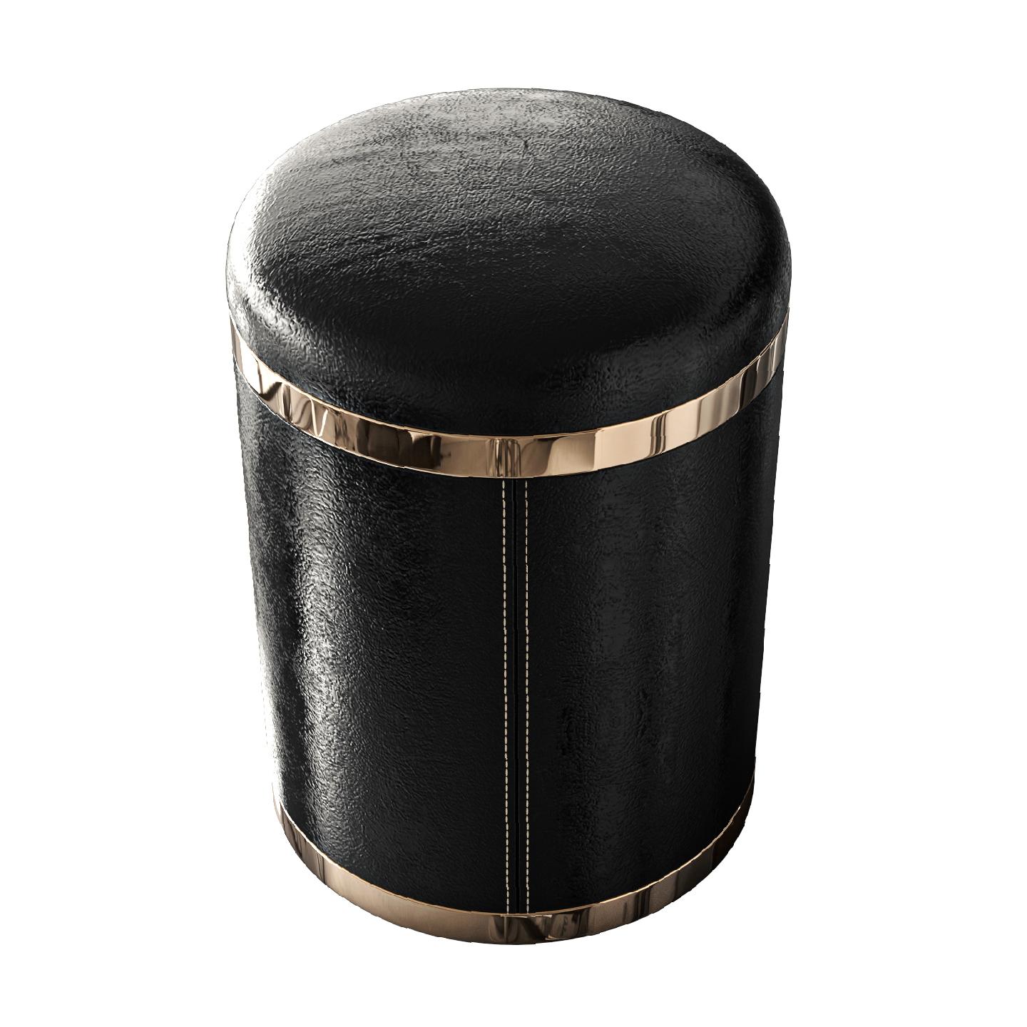 "La Notte" Ottoman and Pouf with Bronze Details, Istanbul For Sale at ...