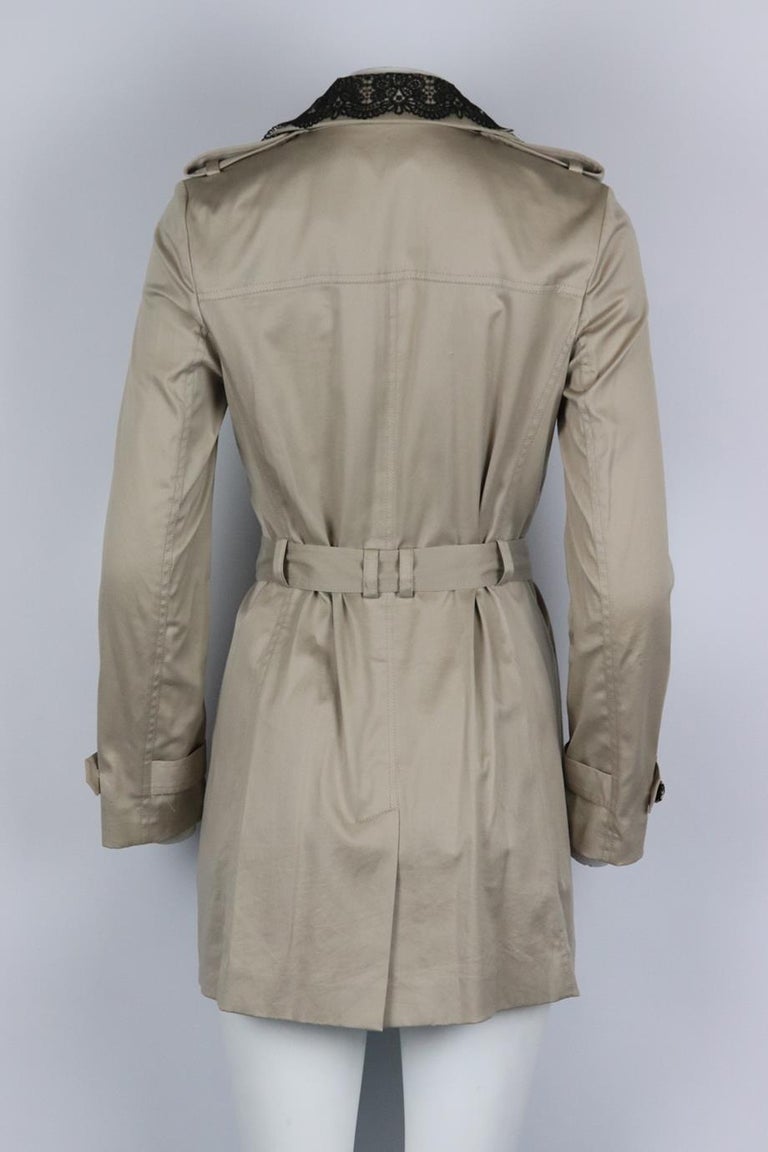 La Perla Belted Double Breasted Satin Trench Coat It 42 Uk 10 For Sale ...
