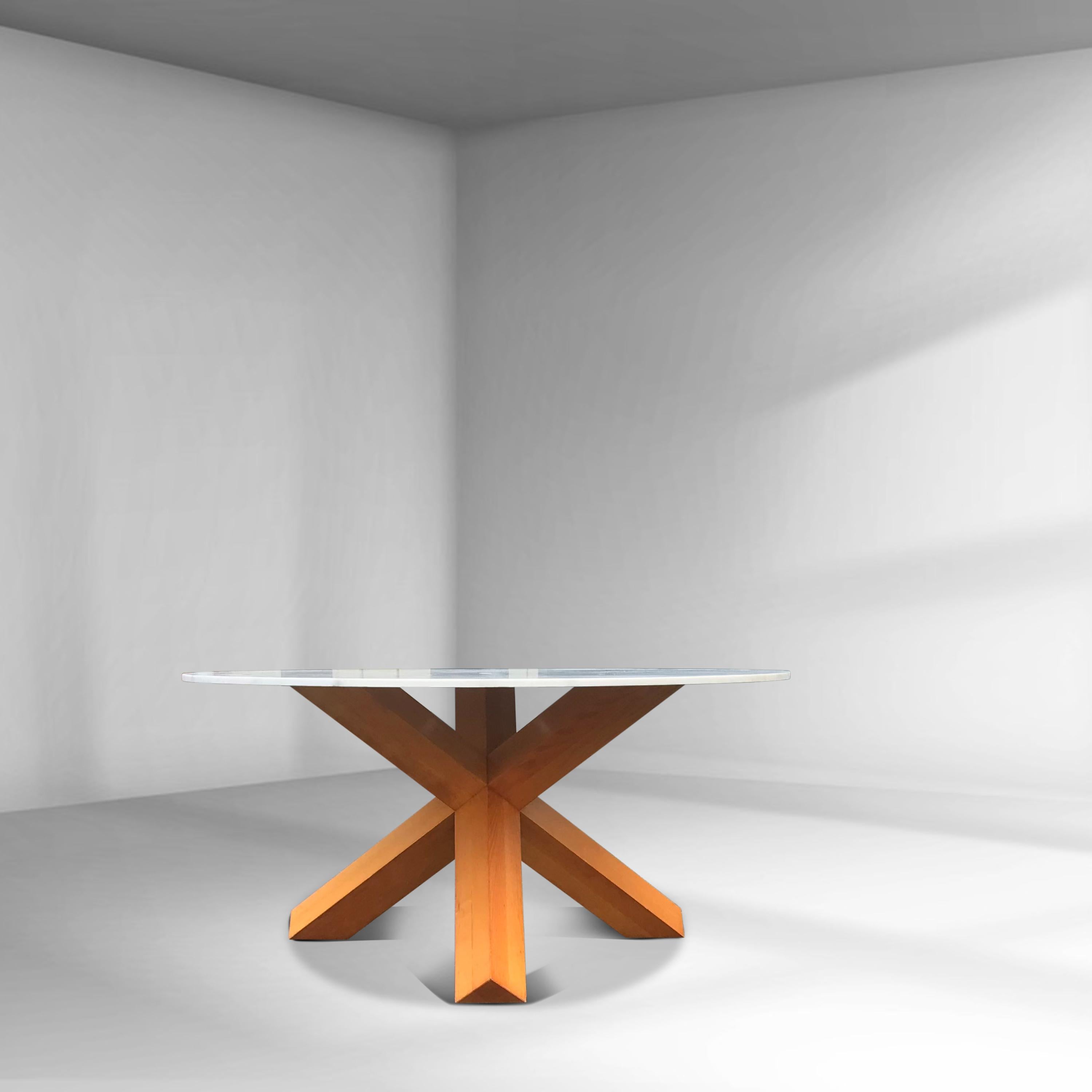 La Rotonda Ash and marble dining table by Mario Bellini for Cassina ...