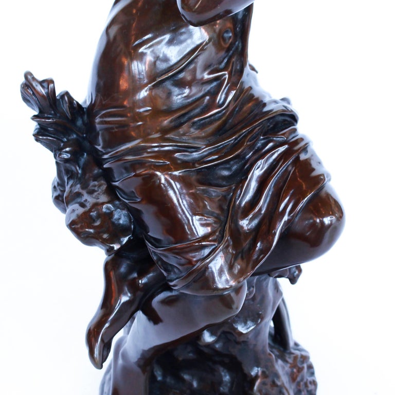 Mathurin Moreau "La Source" Art Nouveau Bronze Sculpture Signed Math ...