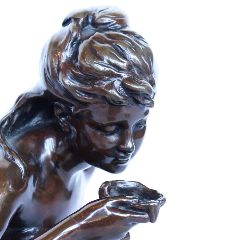 Mathurin Moreau "La Source" Art Nouveau Bronze Sculpture Signed Math ...