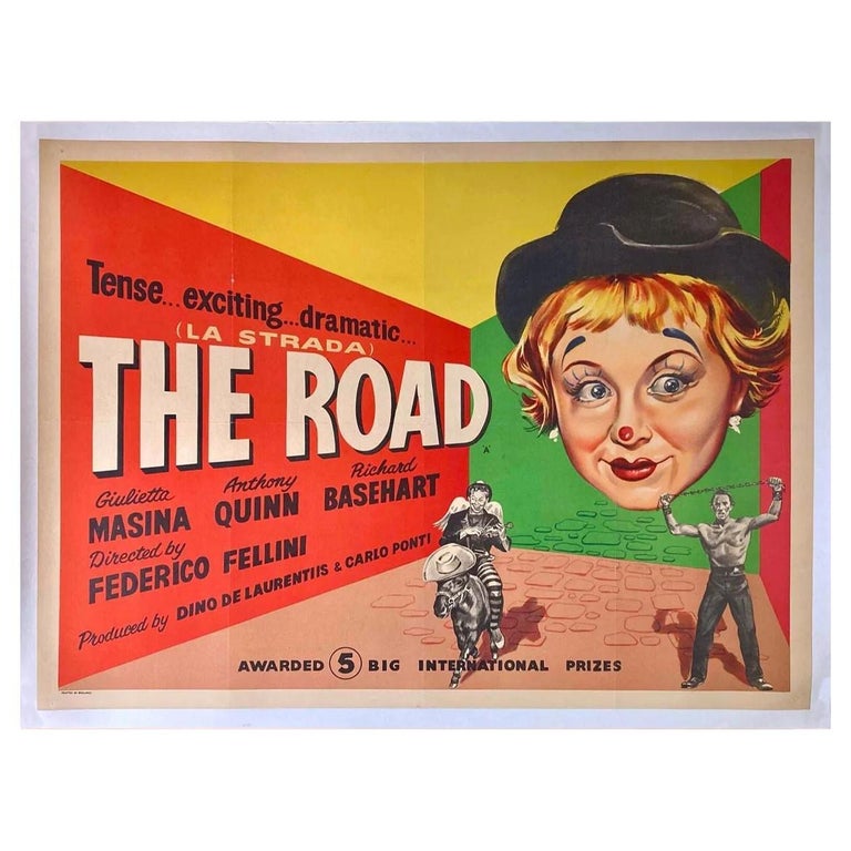 La Strada, Unframed Poster, 1954 For Sale at 1stDibs