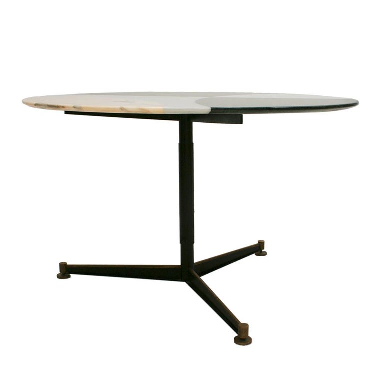 L.A. Studio Contemporary Modern Marble Circular Dining Table For Sale ...
