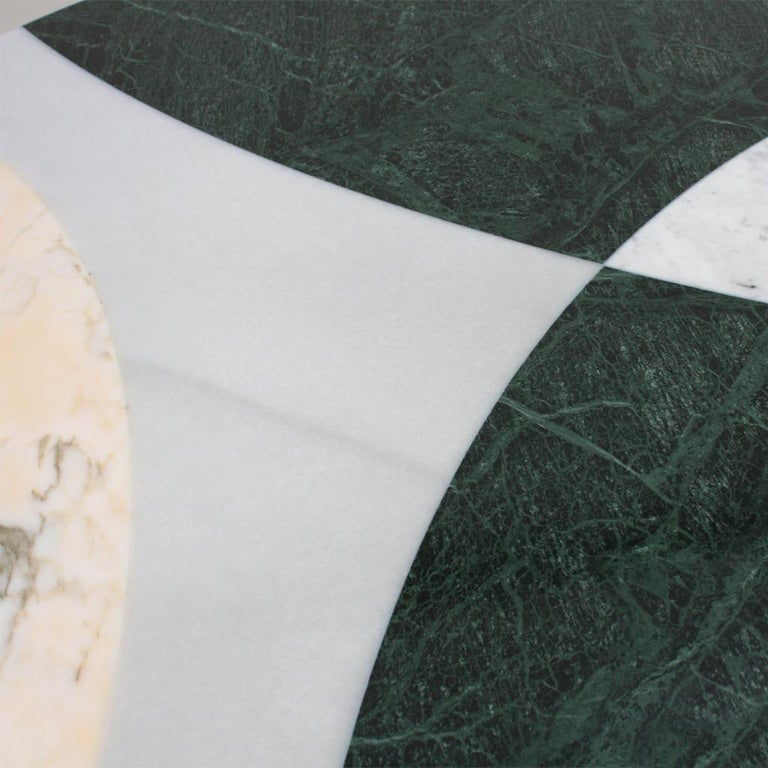 L.A. Studio Contemporary Modern Marble Circular Dining Table For Sale ...