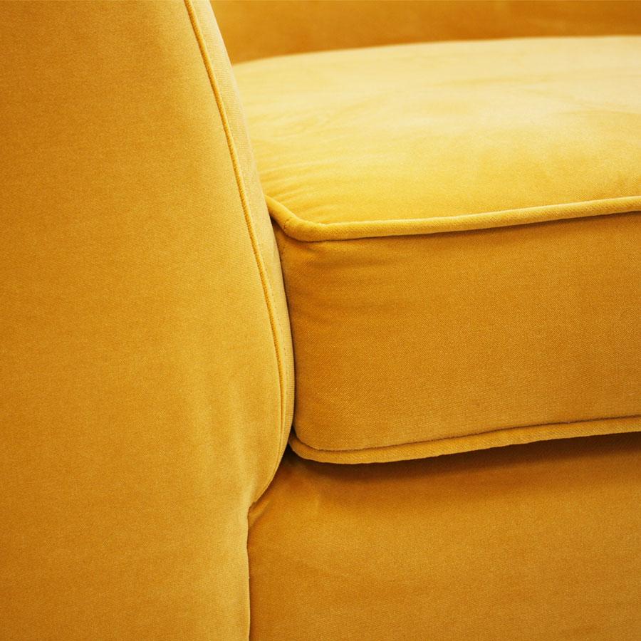 L.A. Studio Curved Yellow Sofa of Six-Seat Manufactured in Italy at ...