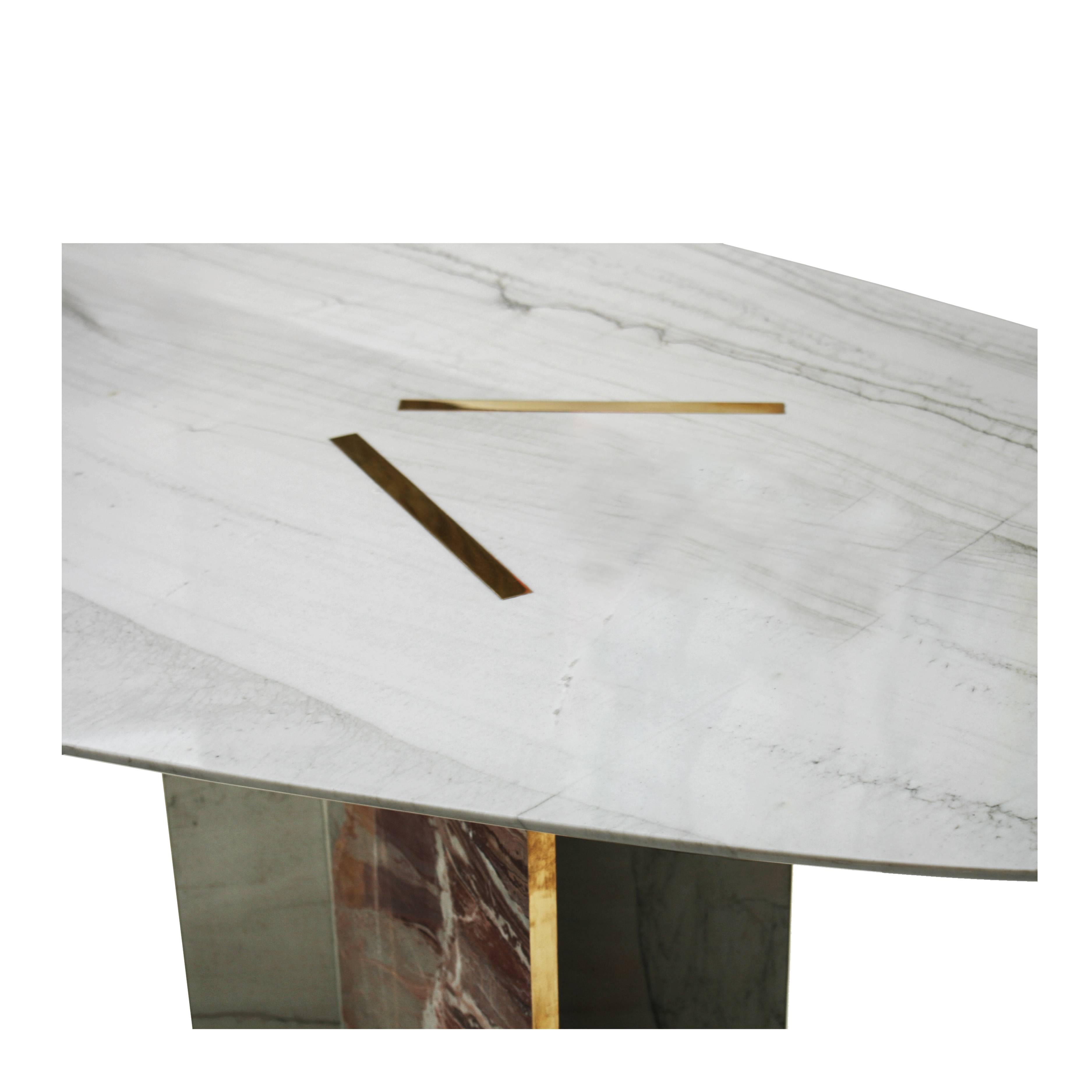 L.A. Studio Modern Marble Italian Table For Sale at 1stDibs