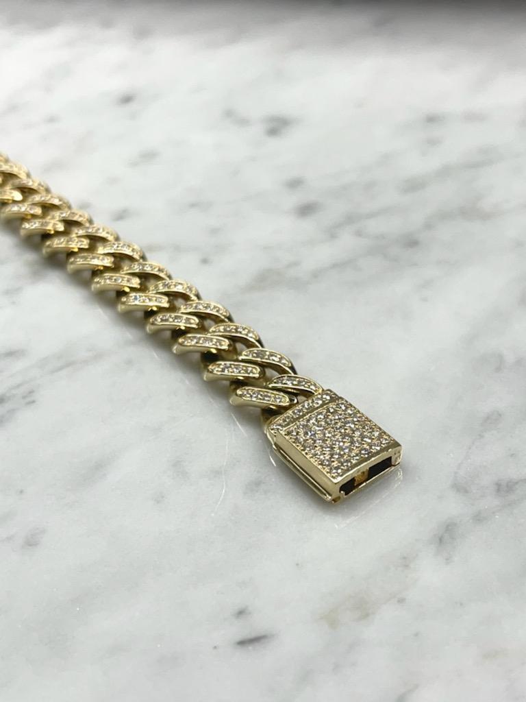 Lab Created Diamond Cuban Link Bracelet at 1stDibs | lab diamond cuban ...