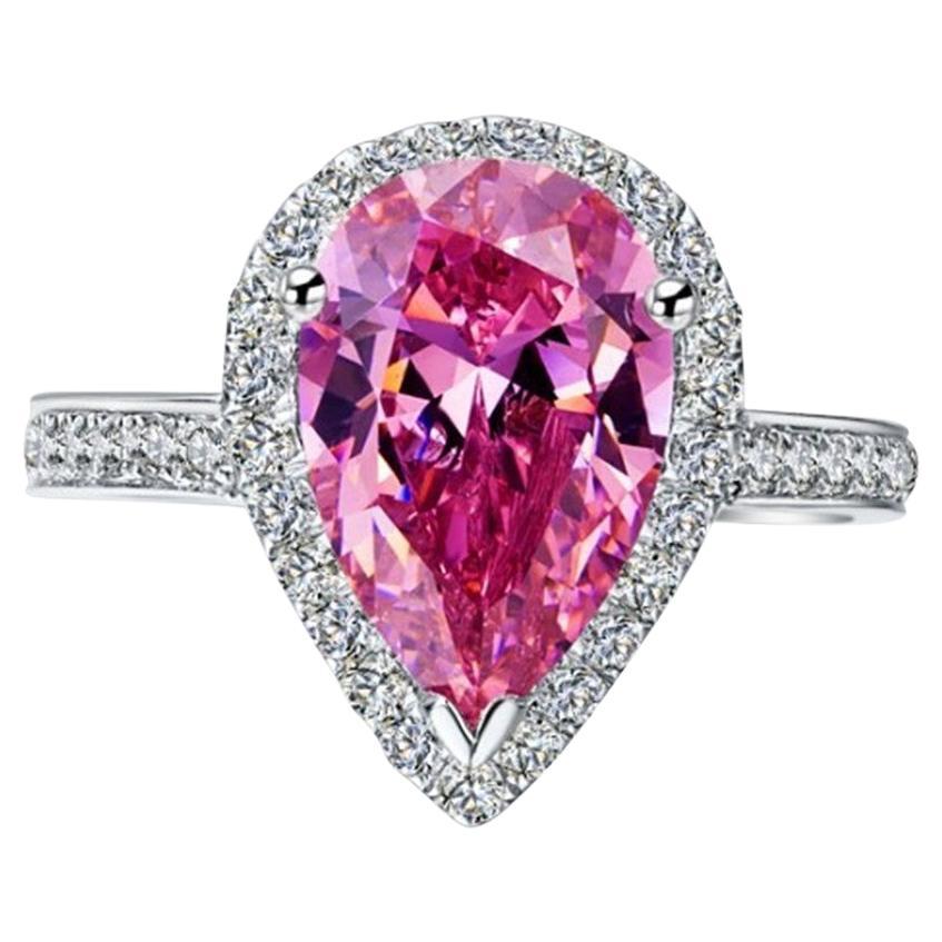 Lab Grown Pink Diamond 2ct Platinum at 1stDibs
