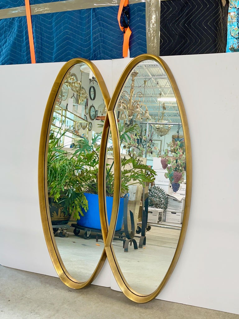 LaBarge Gilt Interlocking Double Oval Mirror For Sale at 1stDibs