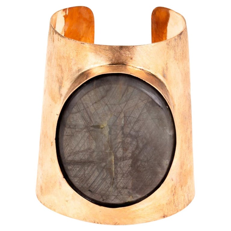 Labradorite Bronze Bangle For Sale at 1stDibs