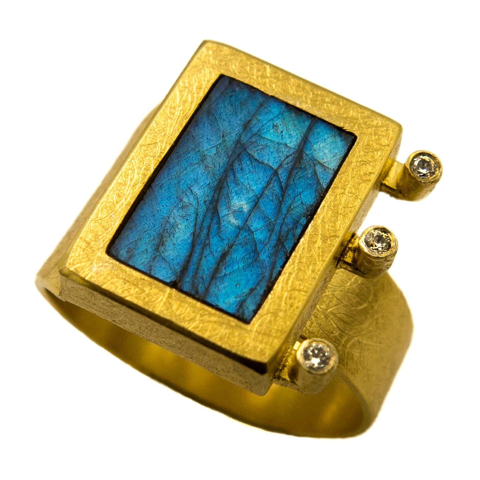 Hemmerle Zircon copper gold Ring For Sale at 1stDibs