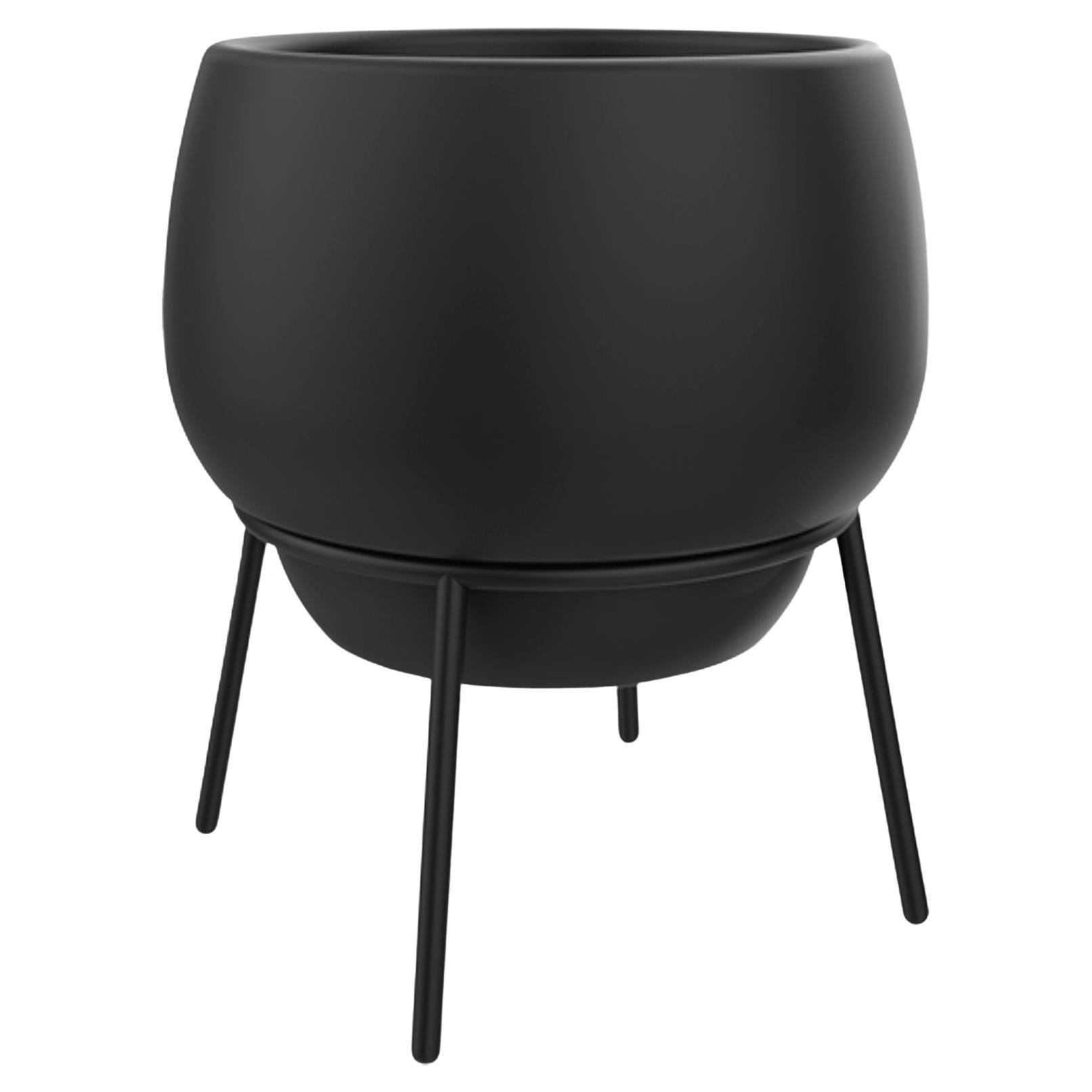 Slide Design Cubic Yo Pot on Wheels in Jet Black by Giulio Cappellini ...