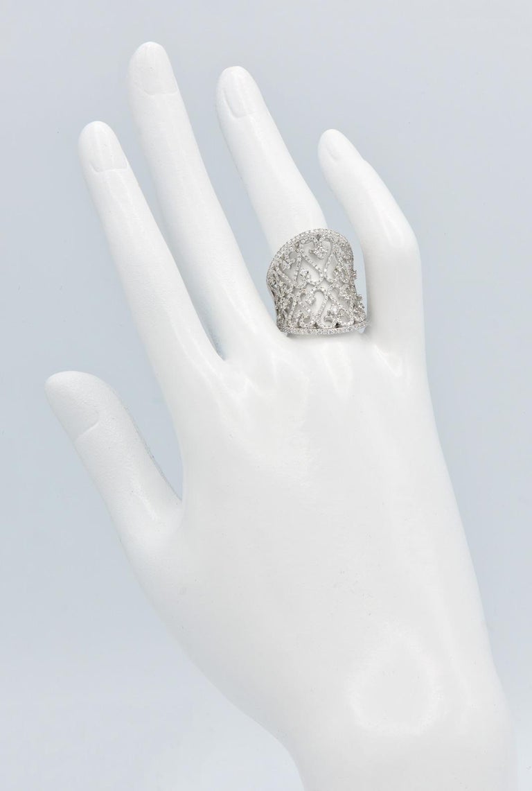 Lace Diamond Ring For Sale at 1stDibs