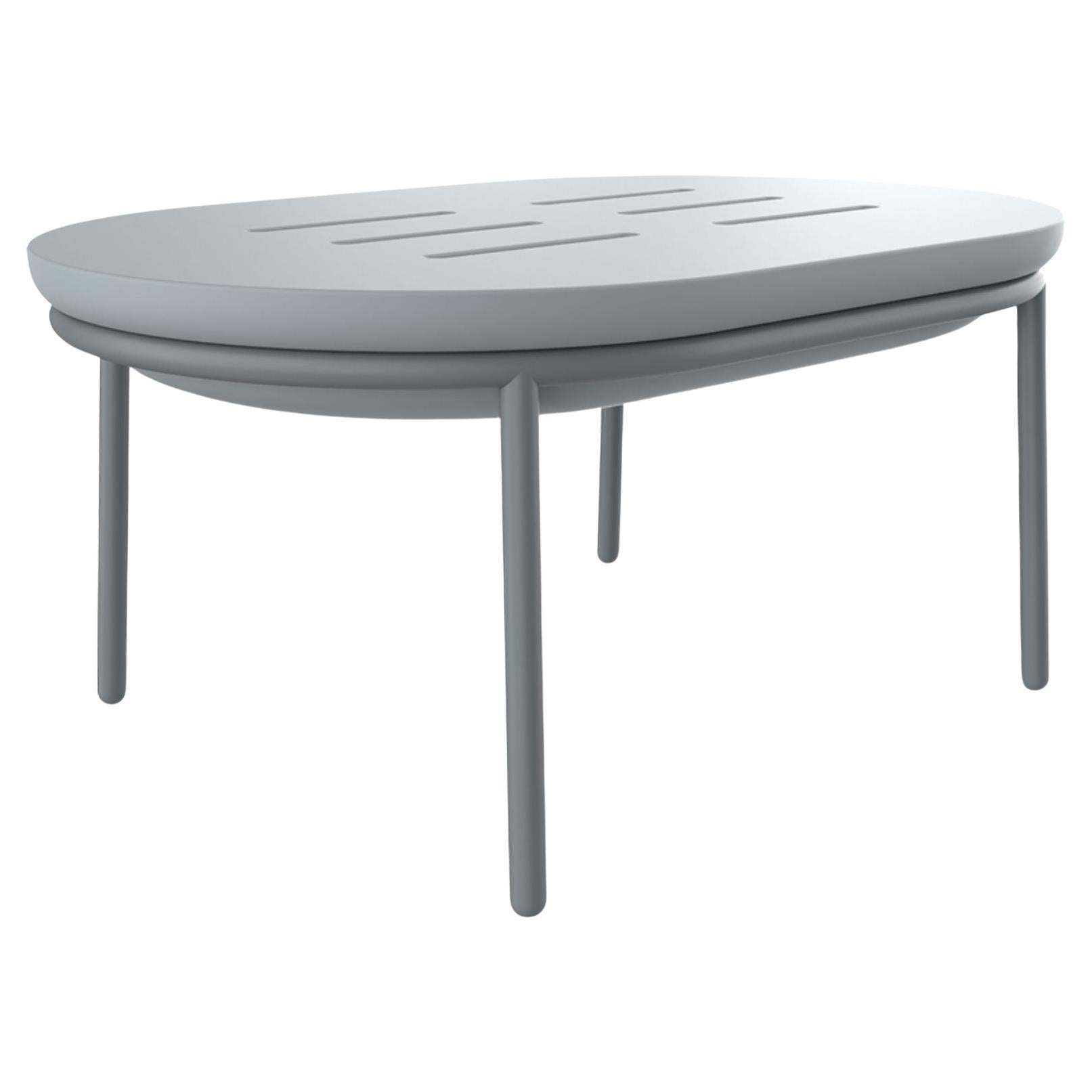 Alias T08_O Ten Outdoor Table 90x45 in Grey Glazed Ceramic Top w ...
