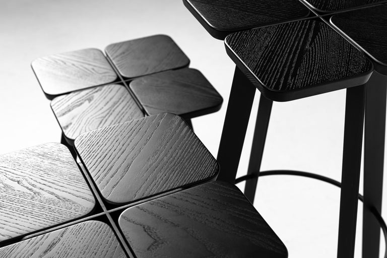 Laconic Black Stool, Collection Stern in Minimalism Style for Modern ...