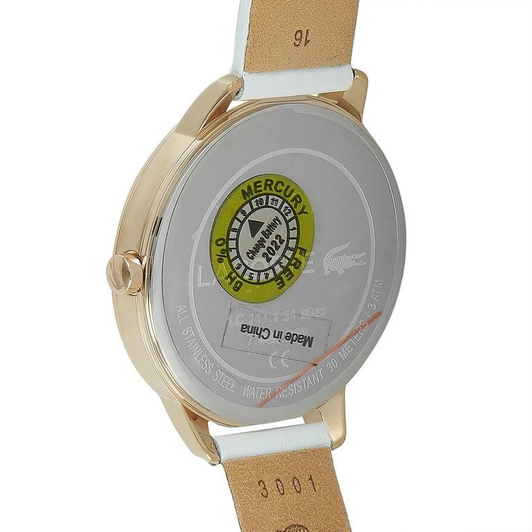 Lacoste Women's Lexi White Leather Watch 2001068 at 1stDibs