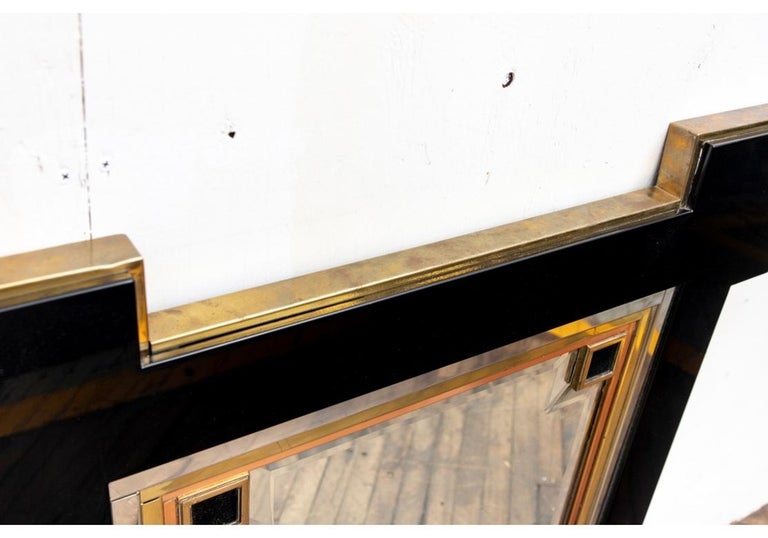 Lacquer And Mixed Metal Mirror By Alain Delon For Maison Jansen 1970’s ...
