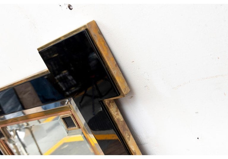 Lacquer And Mixed Metal Mirror By Alain Delon For Maison Jansen 1970’s ...