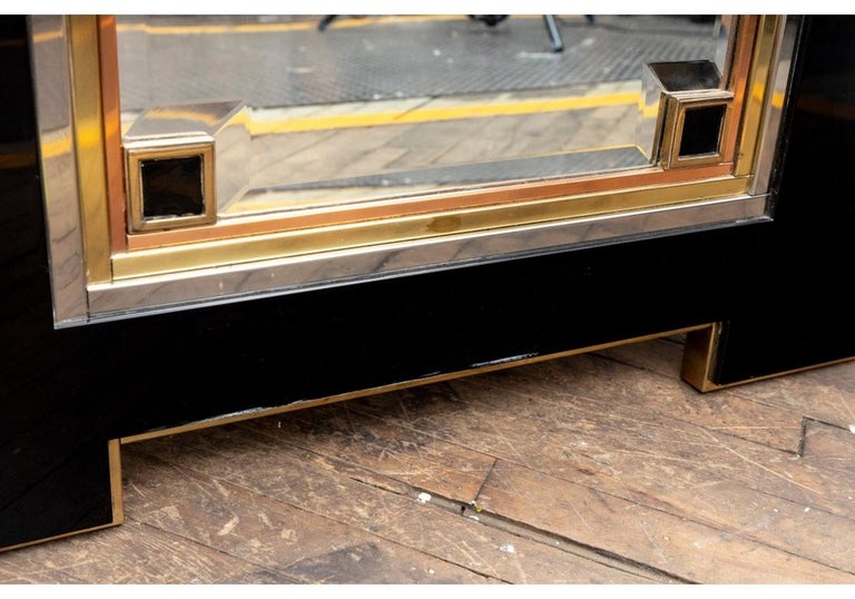 Lacquer And Mixed Metal Mirror By Alain Delon For Maison Jansen 1970’s ...