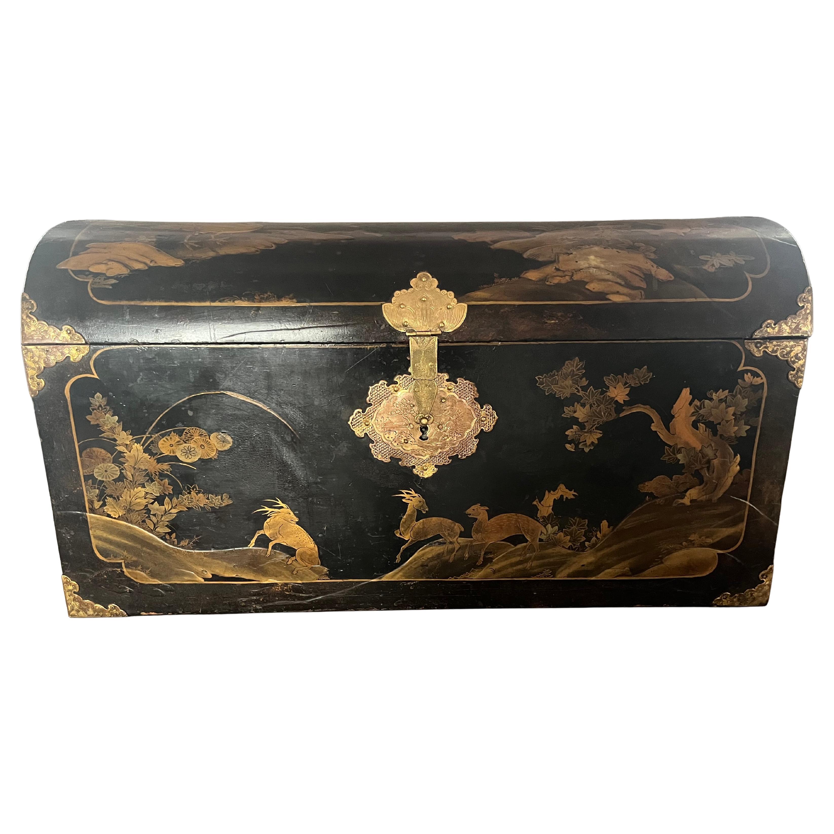 Japanese Namban Lacquer and Inlay Coffer Momoyama Period For Sale at ...
