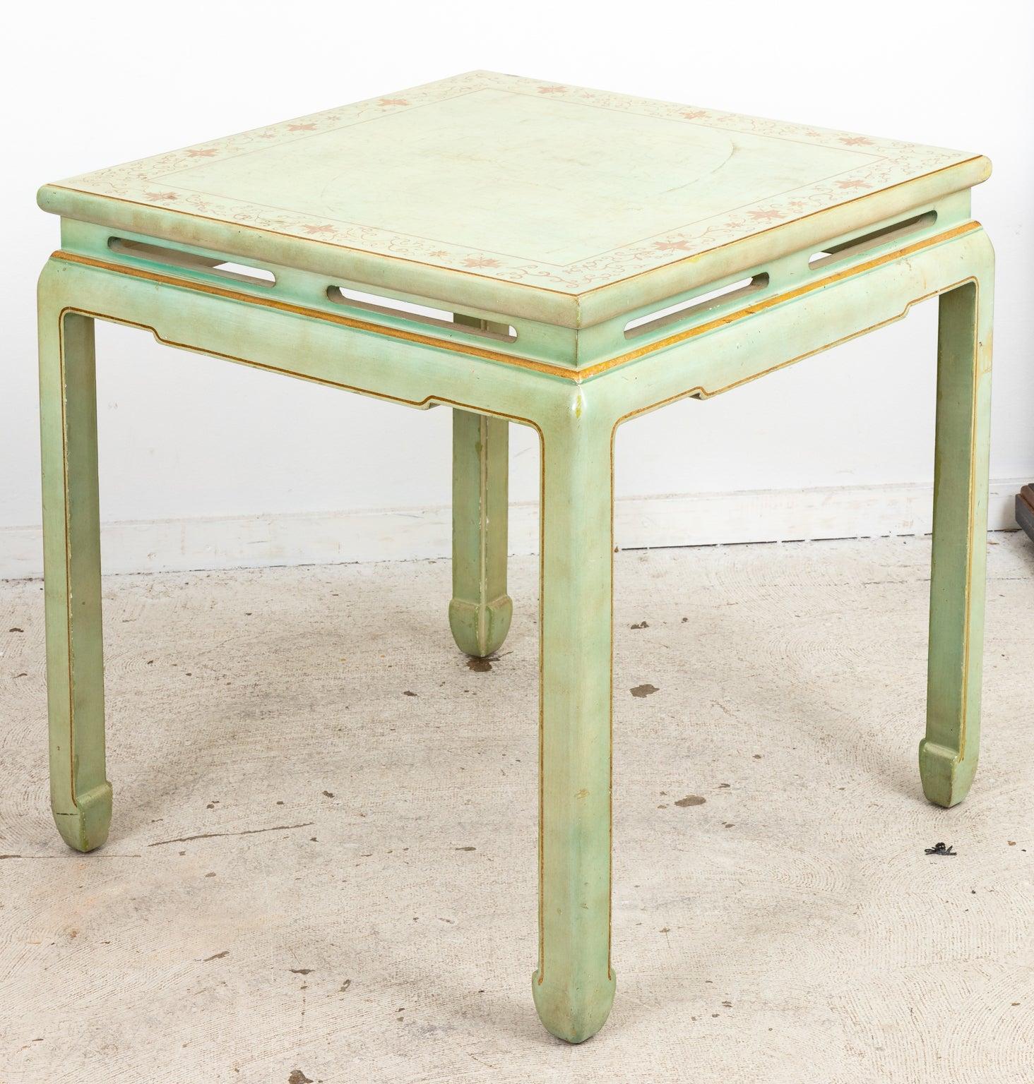 Lacquered Asian Style Game Table For Sale at 1stDibs | lacquer game table