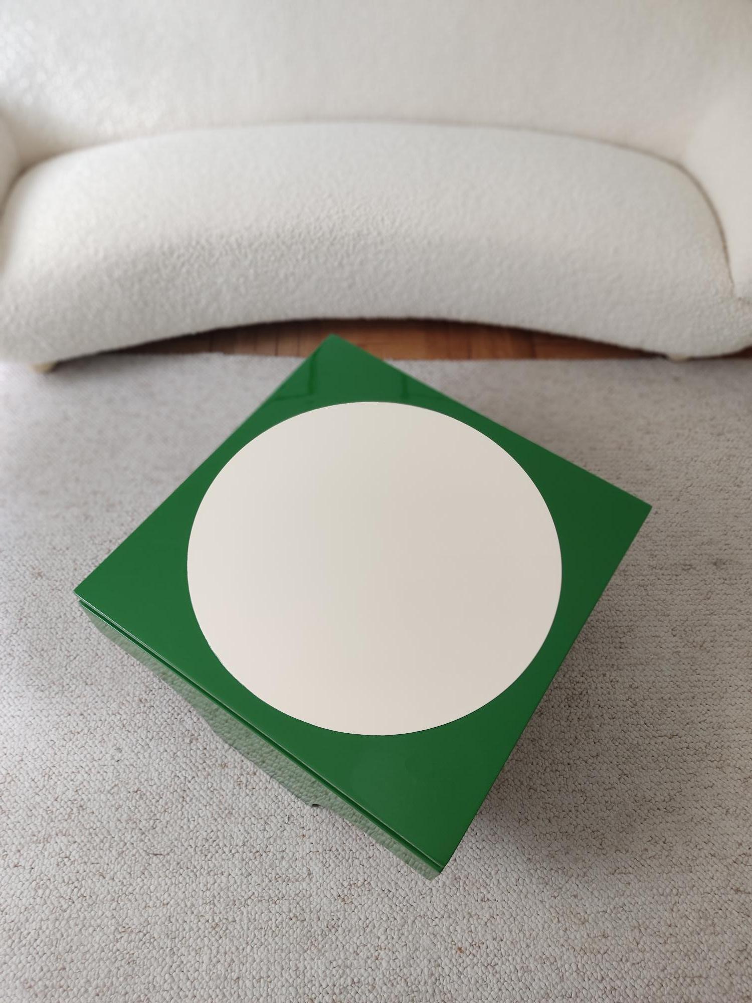 Lacquered coffee table Emiel VERANNEMAN and VASARELY For Sale at 1stDibs