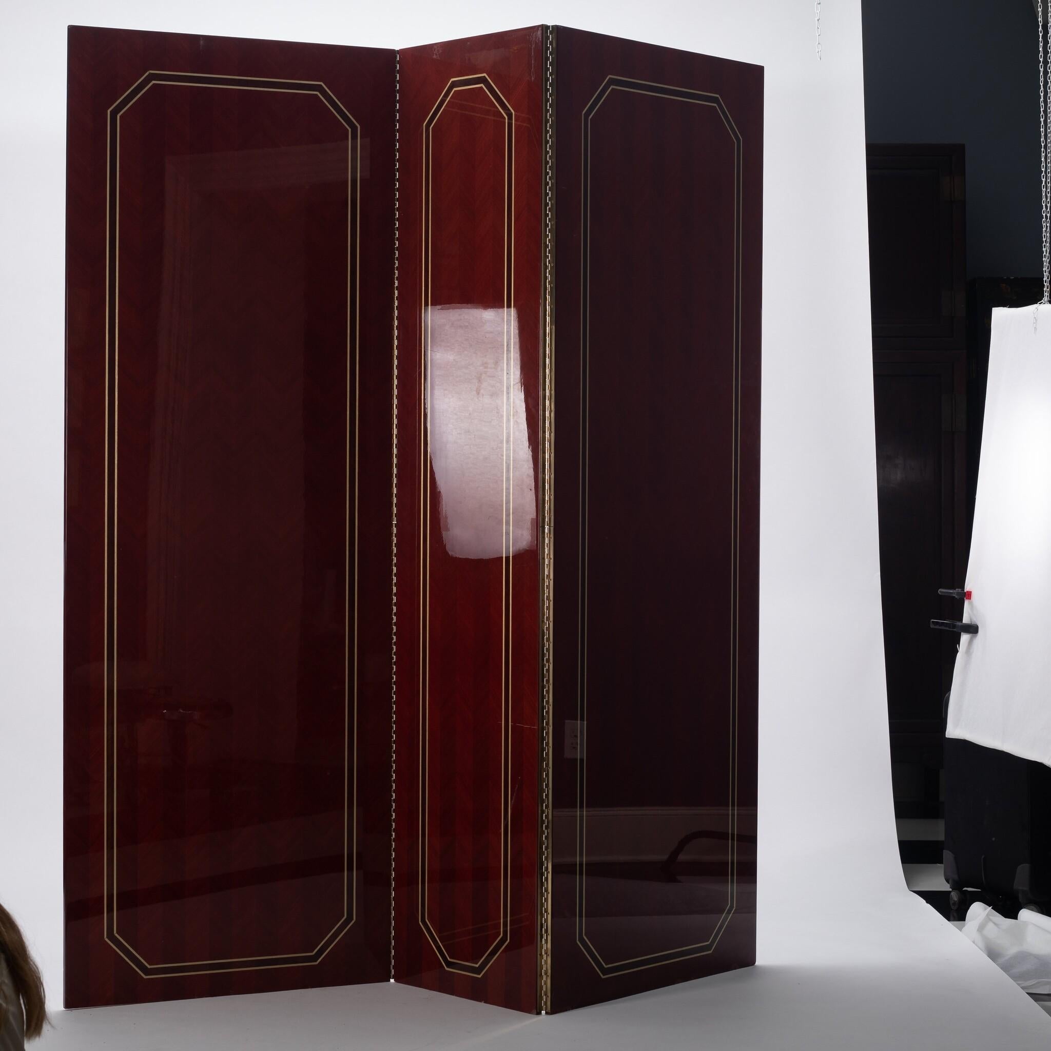 Lacquered Deco Style Screen For Sale at 1stDibs