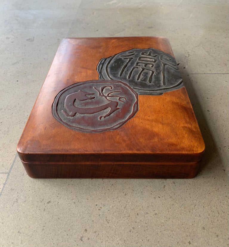 Lacquered Japanese Writing Box, Mid 20th Century For Sale at 1stDibs