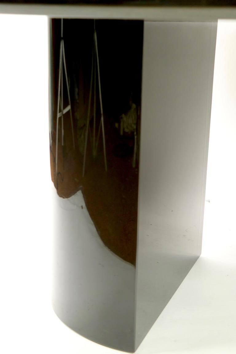 Lacquered Oval Dining Table in the Style of Karl Springer at 1stDibs