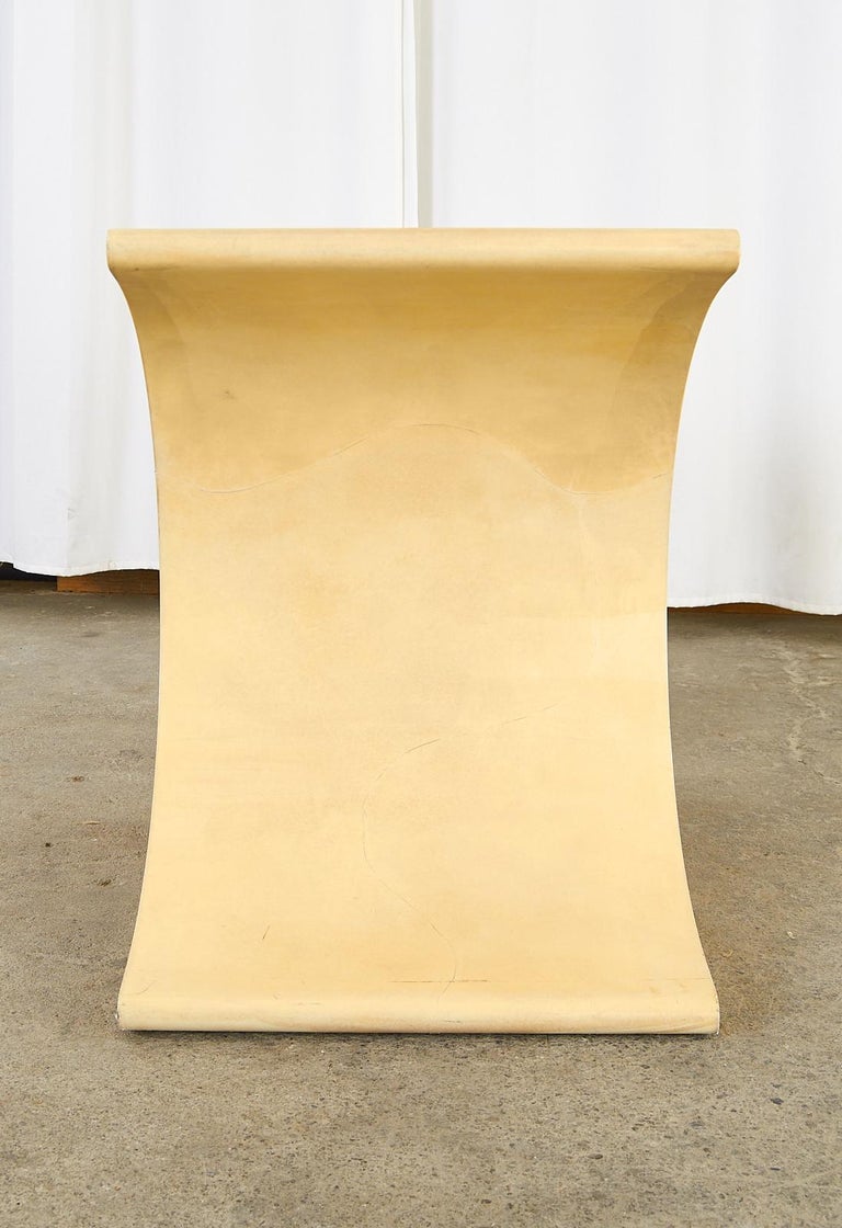 Lacquered Parchment Console or Cocktail Table by Sally Sirkin Lewis For ...