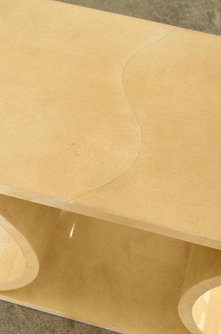 Lacquered Parchment Console or Cocktail Table by Sally Sirkin Lewis For ...