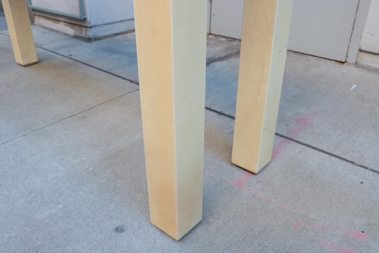 Lacquered Parchment Modernist Console For Sale at 1stDibs