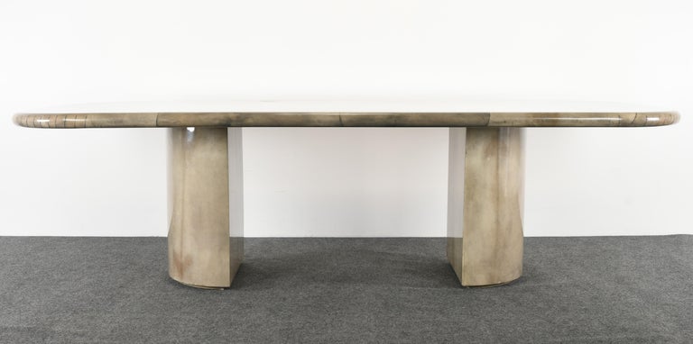 Dining Table in the manner of Karl Springer, 1980s at 1stDibs