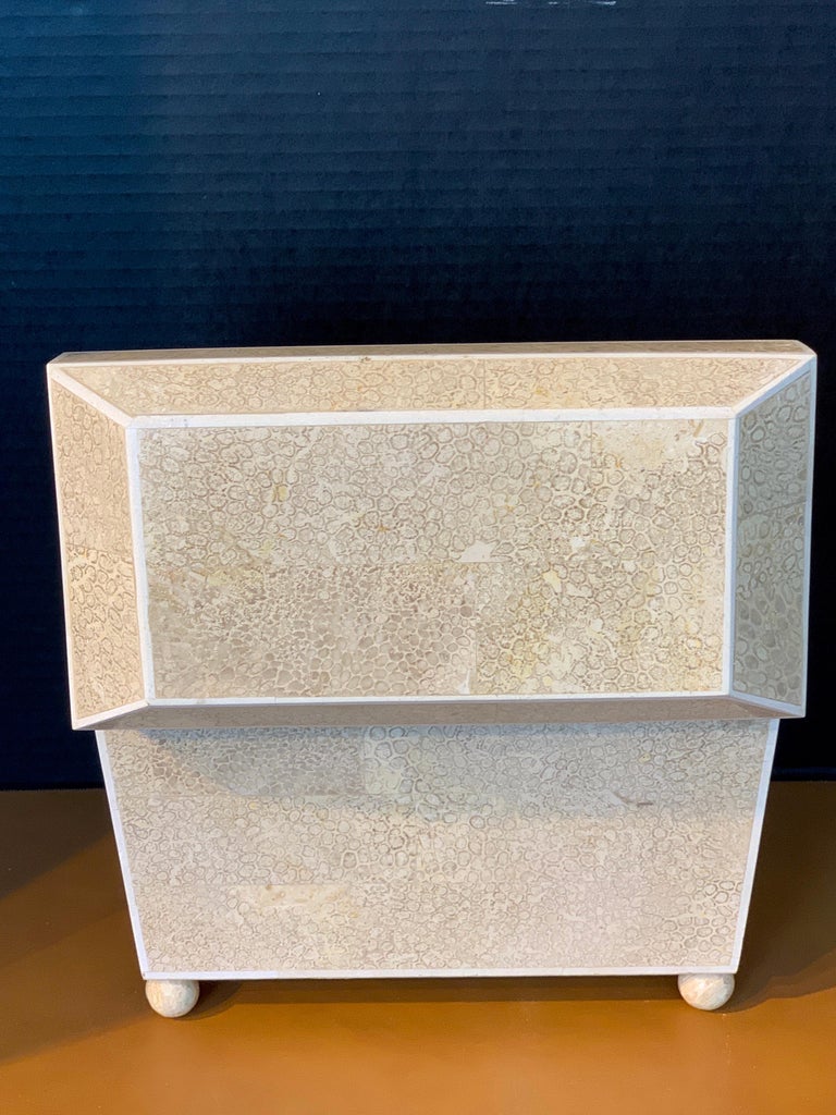 Lacquered Shell and Bone Tapered Sarcophagus Box, by Maitland- Smith ...