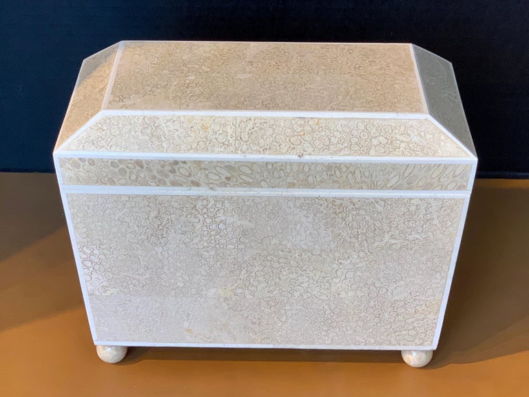 Lacquered Shell and Bone Tapered Sarcophagus Box, by Maitland- Smith ...