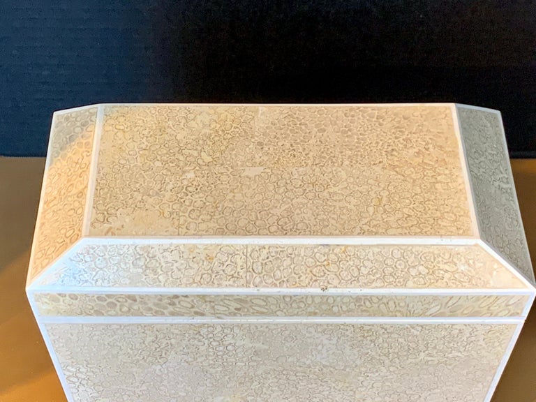 Lacquered Shell and Bone Tapered Sarcophagus Box, by Maitland- Smith ...