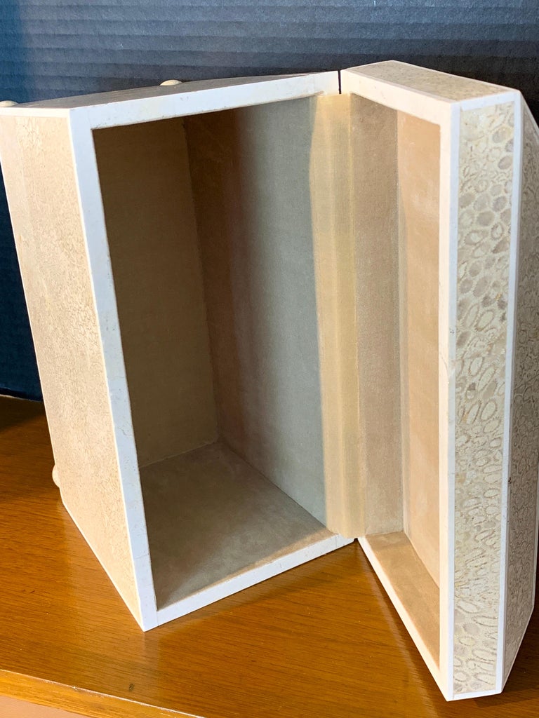 Lacquered Shell and Bone Tapered Sarcophagus Box, by Maitland- Smith ...