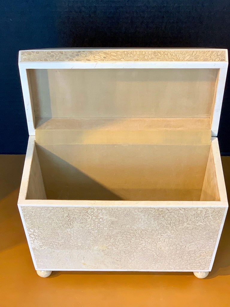 Lacquered Shell and Bone Tapered Sarcophagus Box, by Maitland- Smith ...