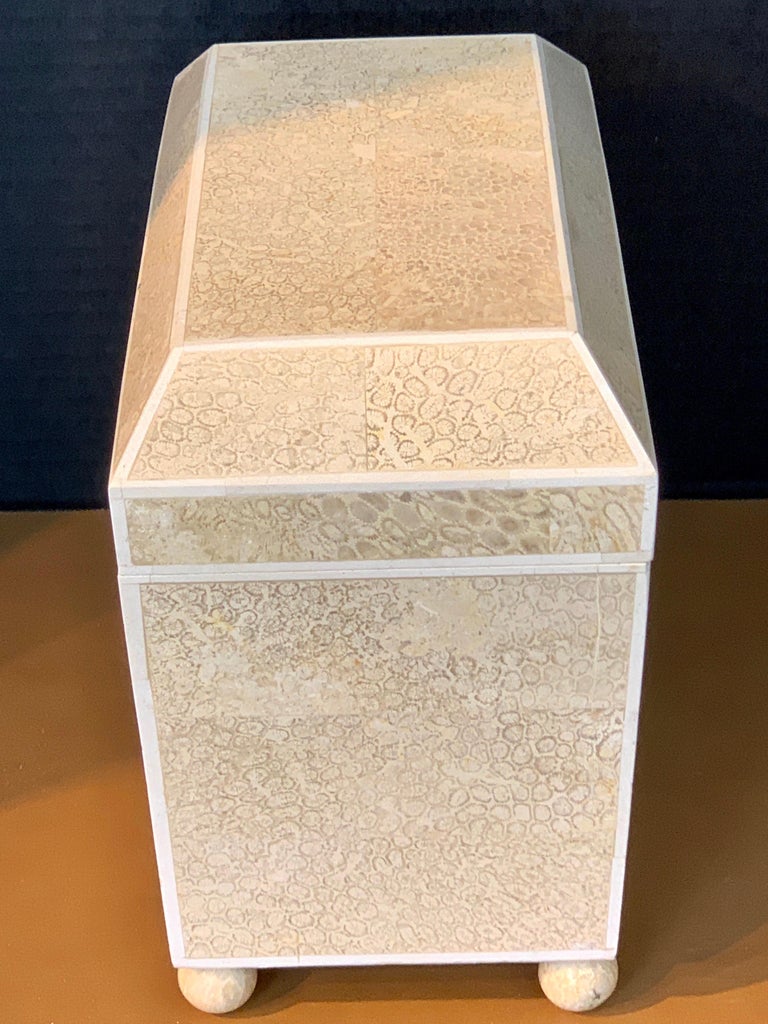 Lacquered Shell and Bone Tapered Sarcophagus Box, by Maitland- Smith ...