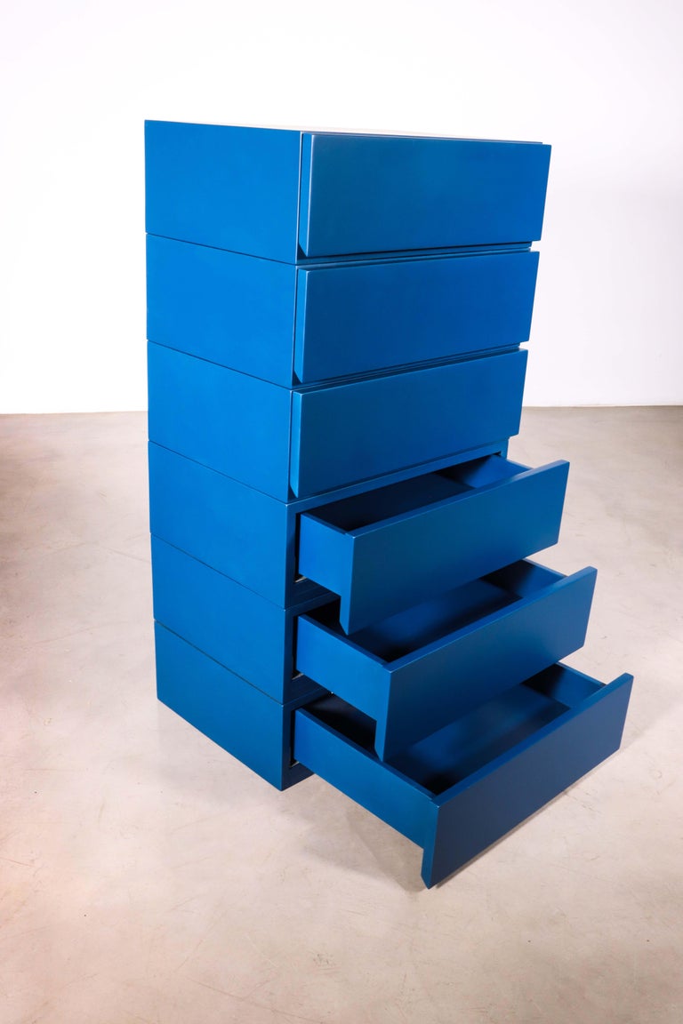 Lacquered Solid Wood Modern Minimal Modular Drawers from Costantini ...