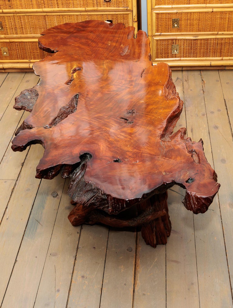 Lacquered Tree Form Wood Coffee Tables For Sale at 1stDibs